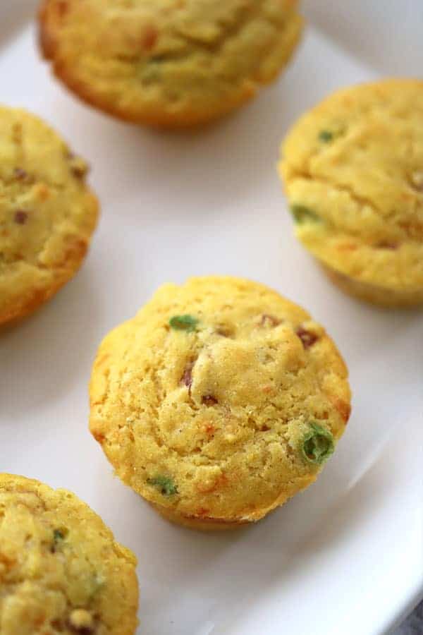 Ham and Cheese Cornbread Muffins | The Carefree Kitchen