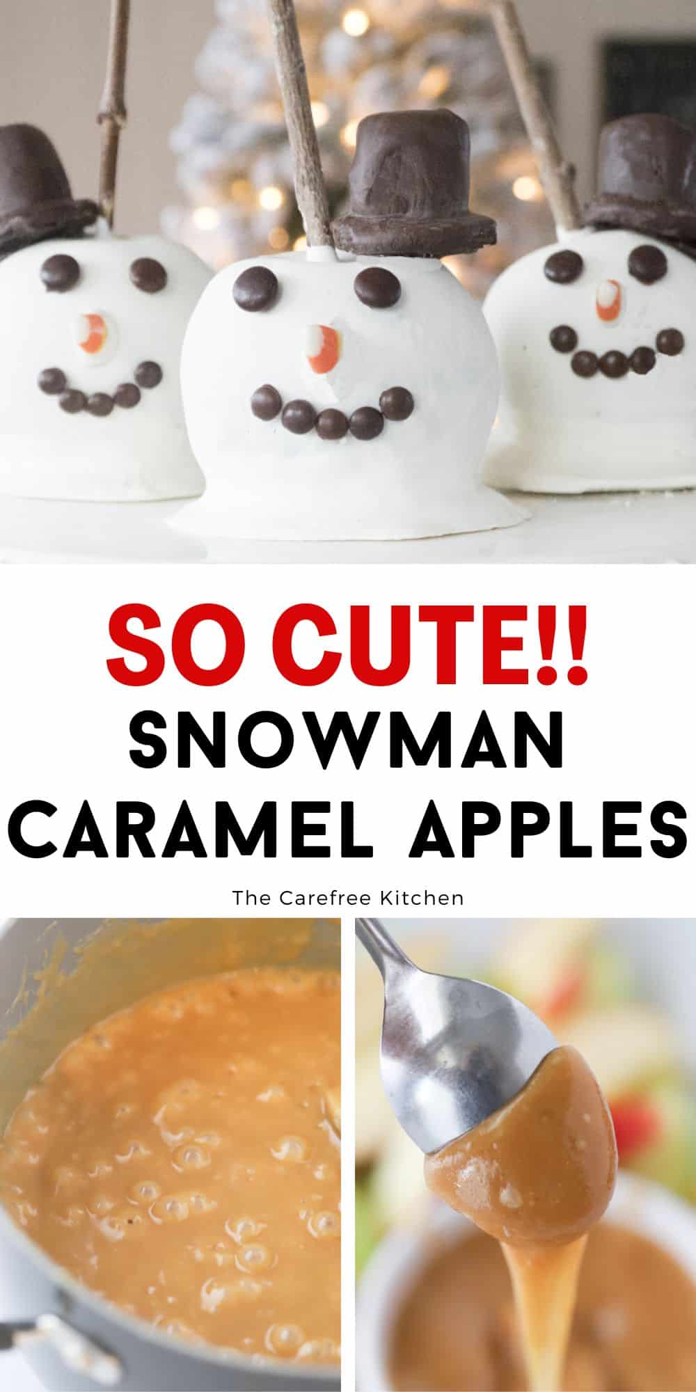 Christmas Caramel Apples - The Carefree Kitchen