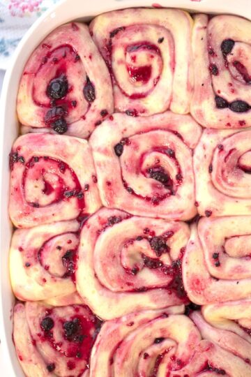 Berry Sweet Rolls with Lemon Icing Recipe - The Carefree Kitchen
