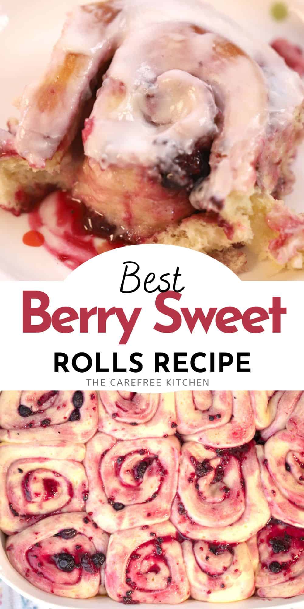 Berry Sweet Rolls with Lemon Icing Recipe - The Carefree Kitchen