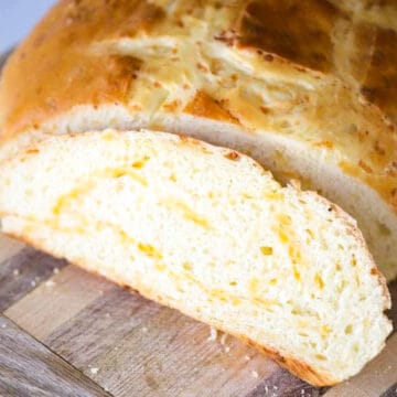 Rustic Cheddar Cheese Bread - The Carefree Kitchen