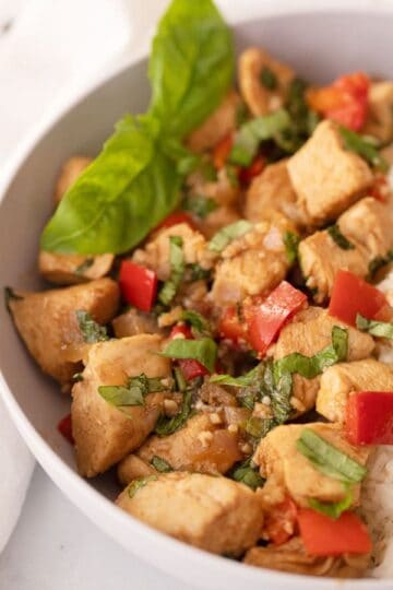 Thai Basil Chicken Stir Fry - The Carefree Kitchen
