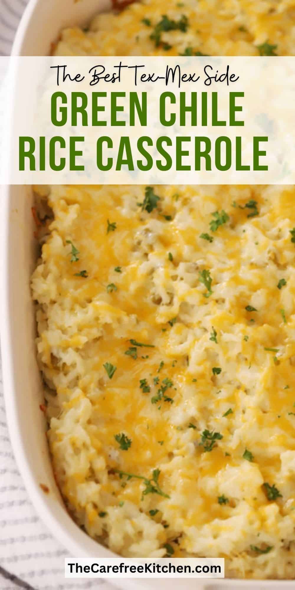 Cheesy Green Chili Rice Casserole at Tammy Pough blog