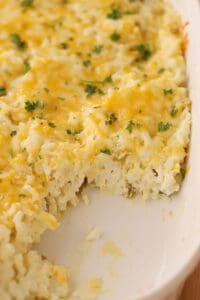 Green Chili Rice Casserole - The Carefree Kitchen