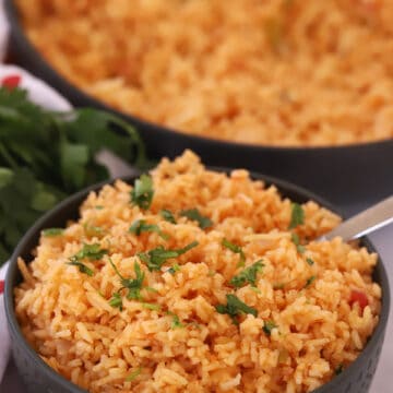 Spanish Rice Recipe with Salsa- The Carefree Kitchen
