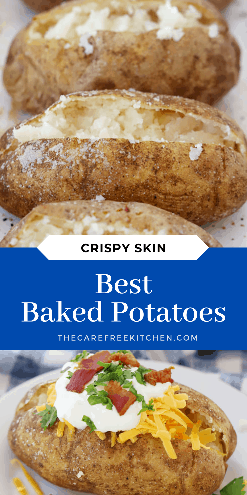 Best Steakhouse Baked Potatoes - The Carefree Kitchen