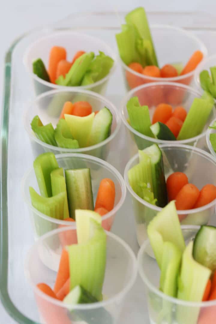 Mini Veggie Cups - The Carefree Kitchen