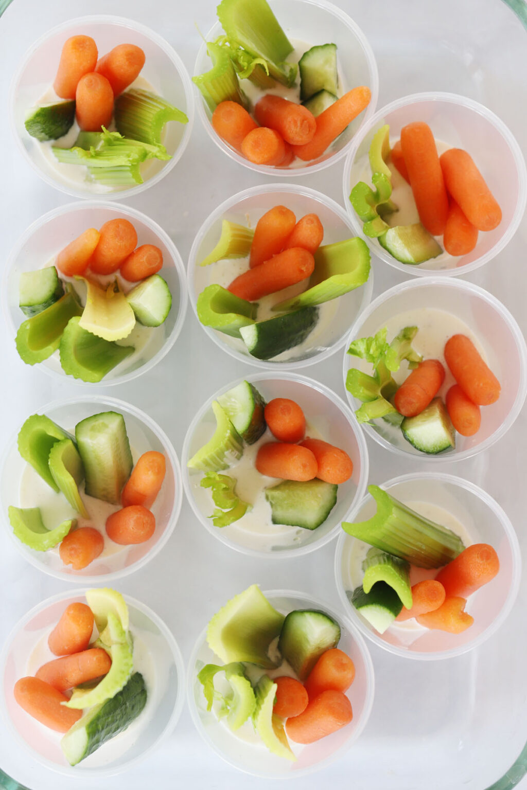 Mini Veggie Cups - The Carefree Kitchen