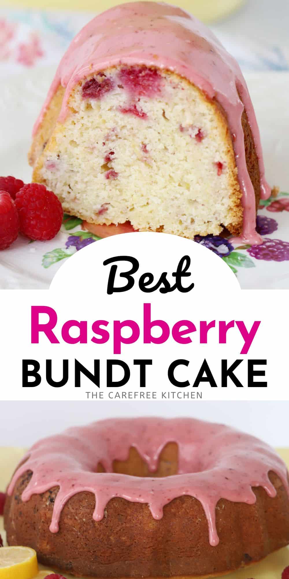 Lemon Raspberry Bundt Cake - The Carefree Kitchen