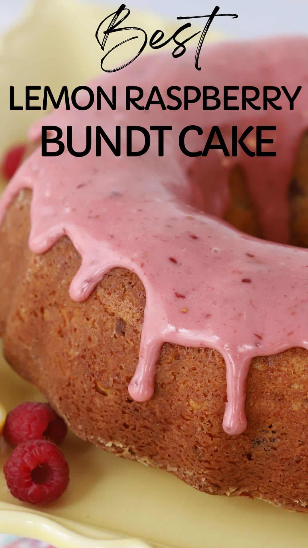 Lemon Raspberry Bundt Cake - The Carefree Kitchen