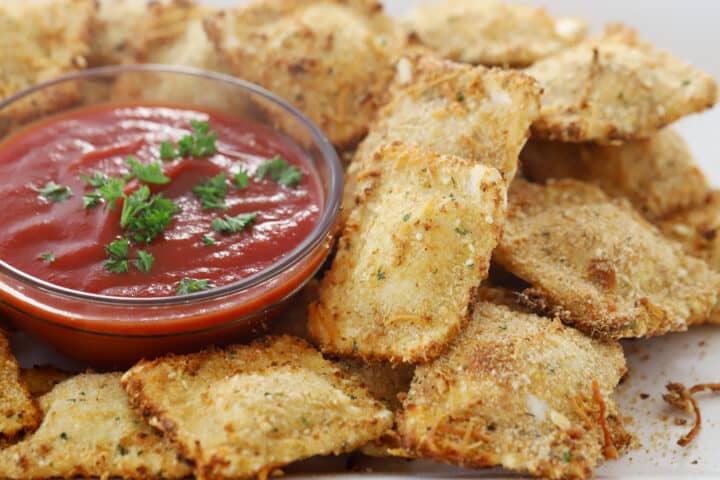 Toasted Ravioli Recipe {Baked} - The Carefree Kitchen