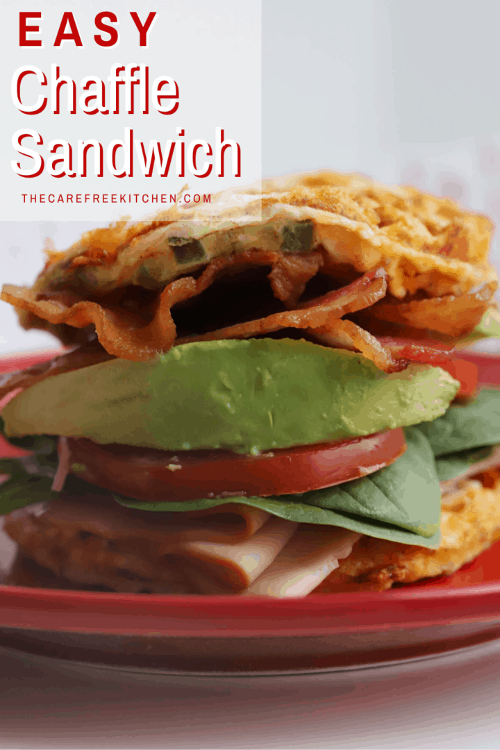 Turkey Bacon Avocado Chaffle Sandwich - The Carefree Kitchen