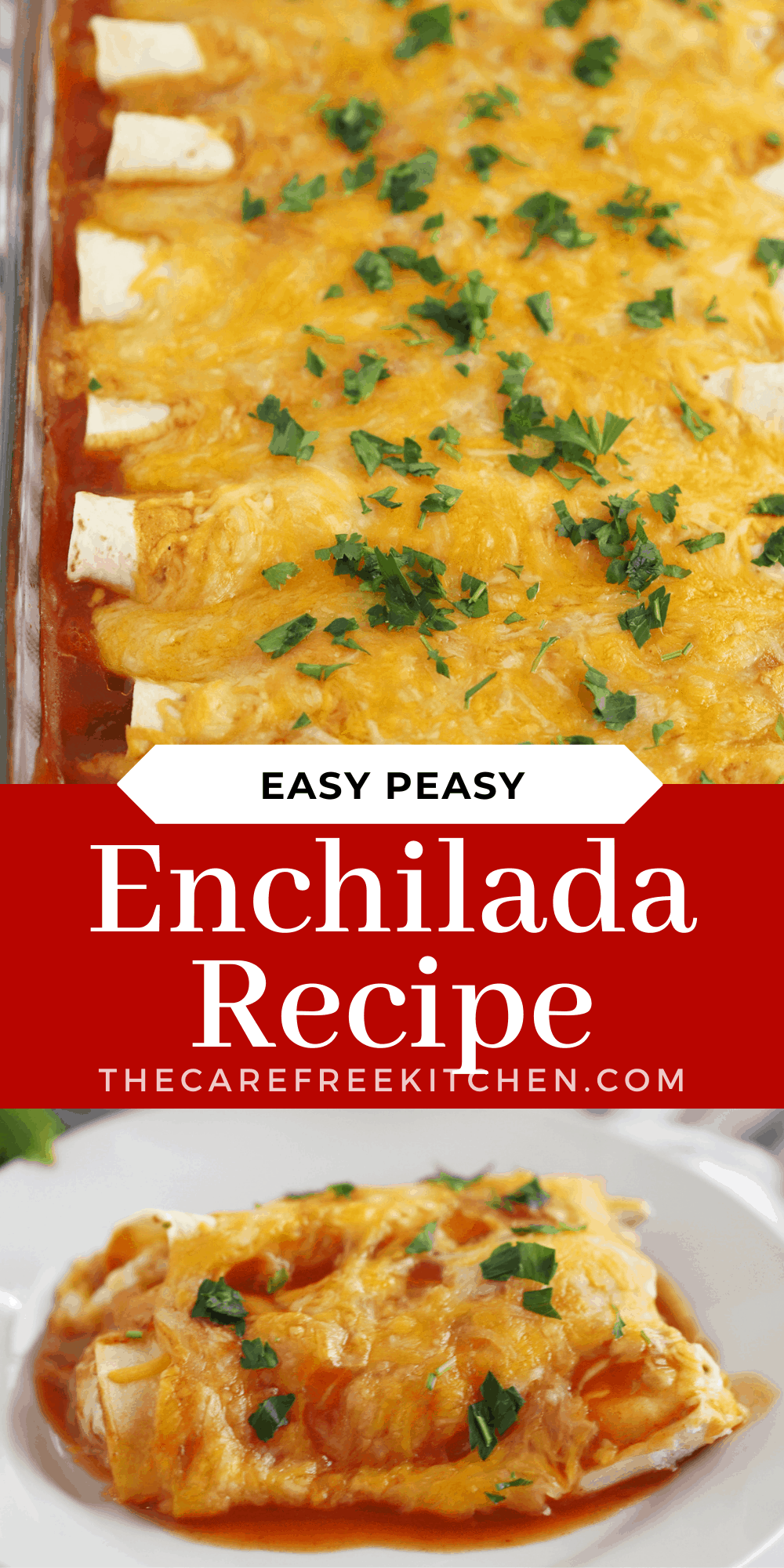 Red Chicken Enchiladas Recipe - The Carefree Kitchen