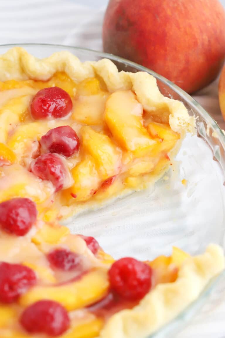 Fresh Peach and Raspberry Pie - The Carefree Kitchen