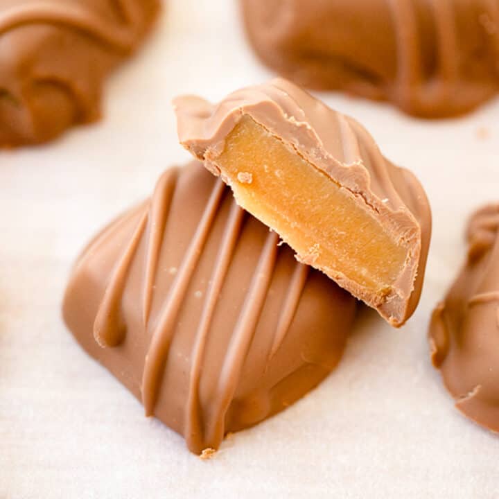 Chocolate Covered Caramel Candy - The Carefree Kitchen