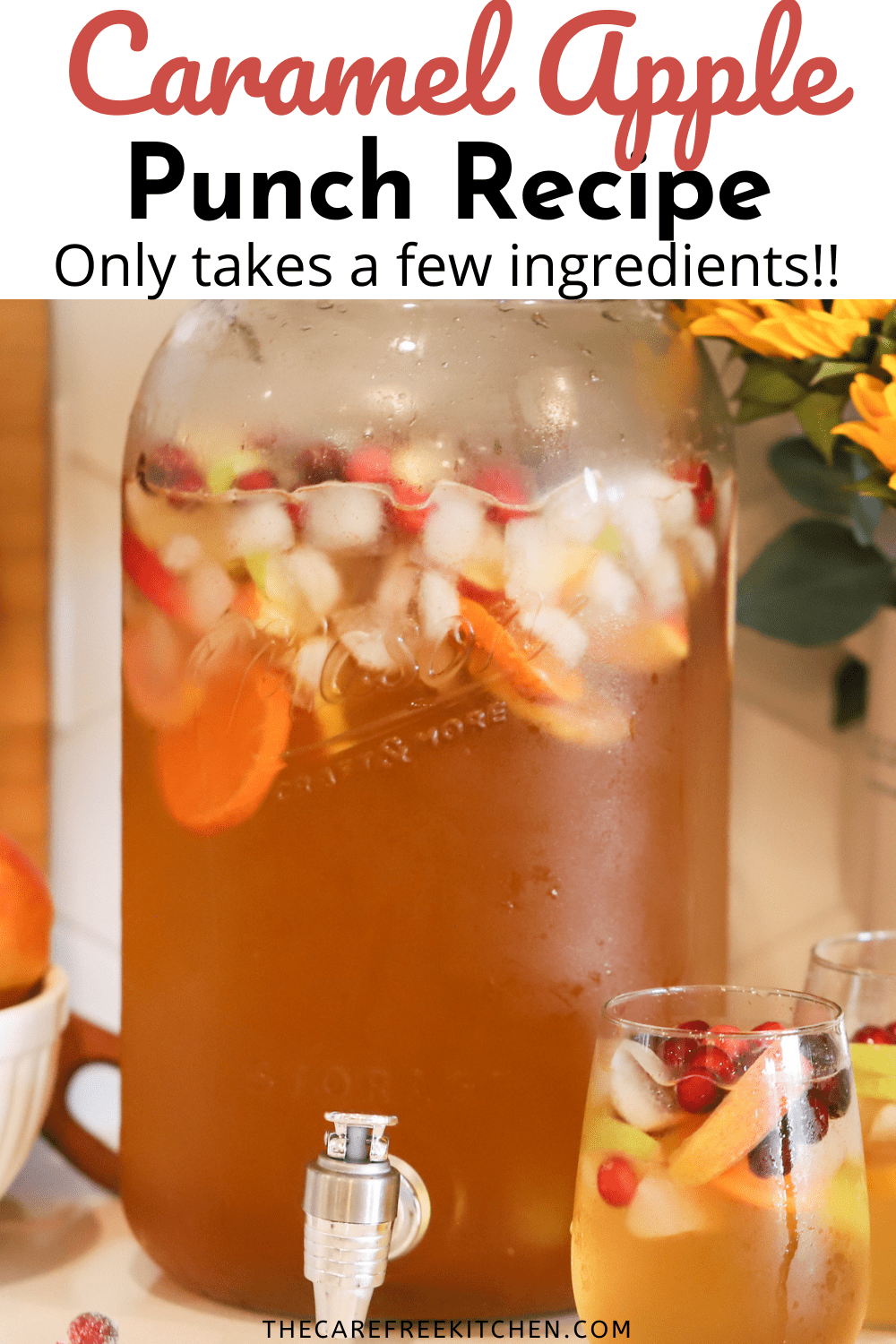 Caramel Apple Cider Punch - The Carefree Kitchen
