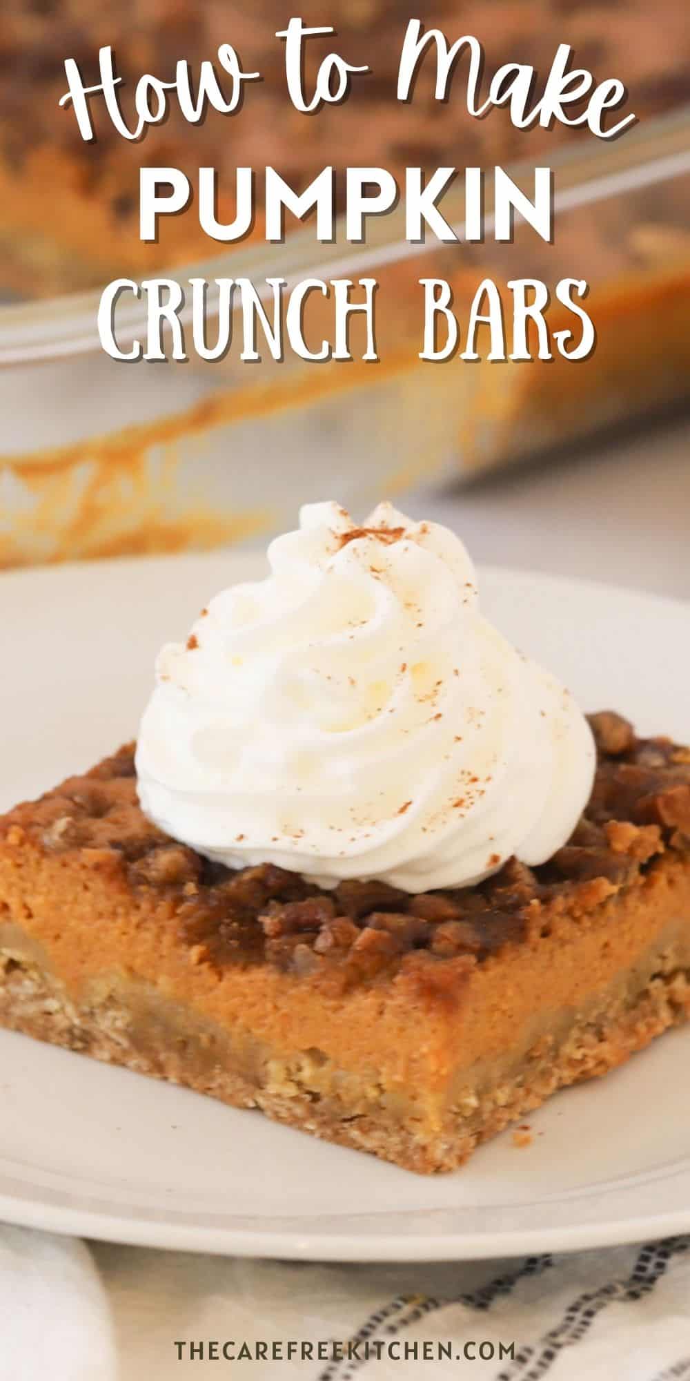 Pumpkin Pie Bars - The Carefree Kitchen