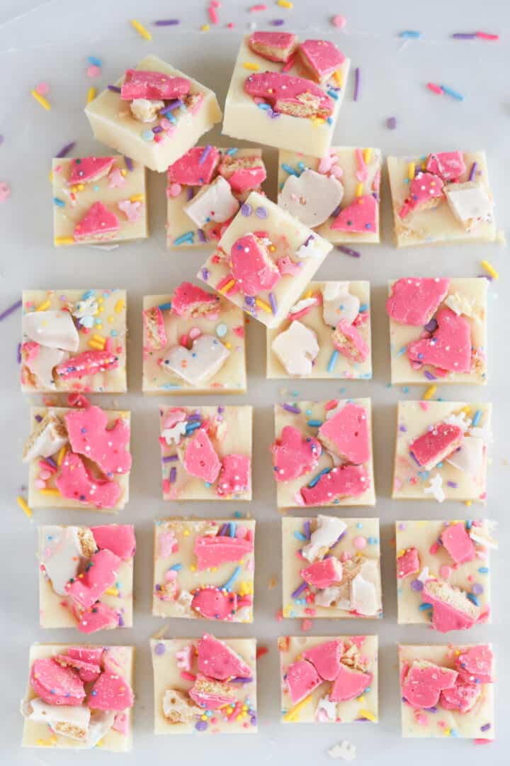 Animal Cookie Fudge - The Carefree Kitchen