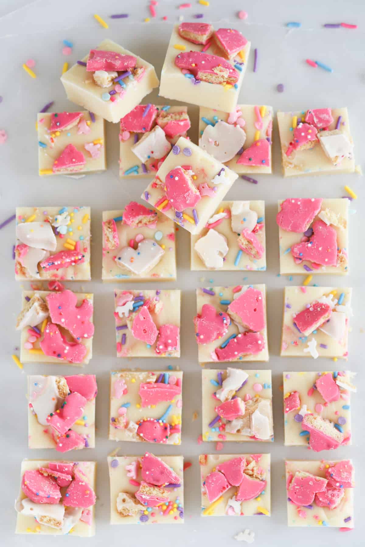 Animal Cookie Fudge - The Carefree Kitchen