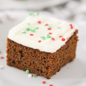 Gingerbread Cake With Frosting - The Carefree Kitchen