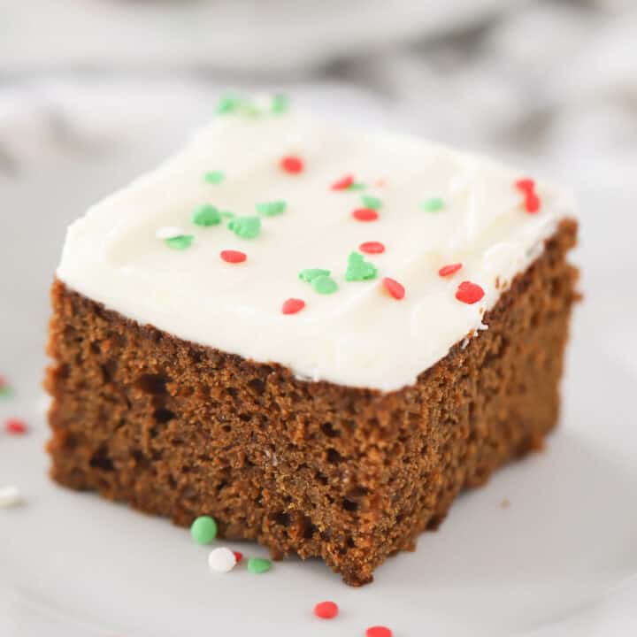 Gingerbread Cake With Frosting - The Carefree Kitchen