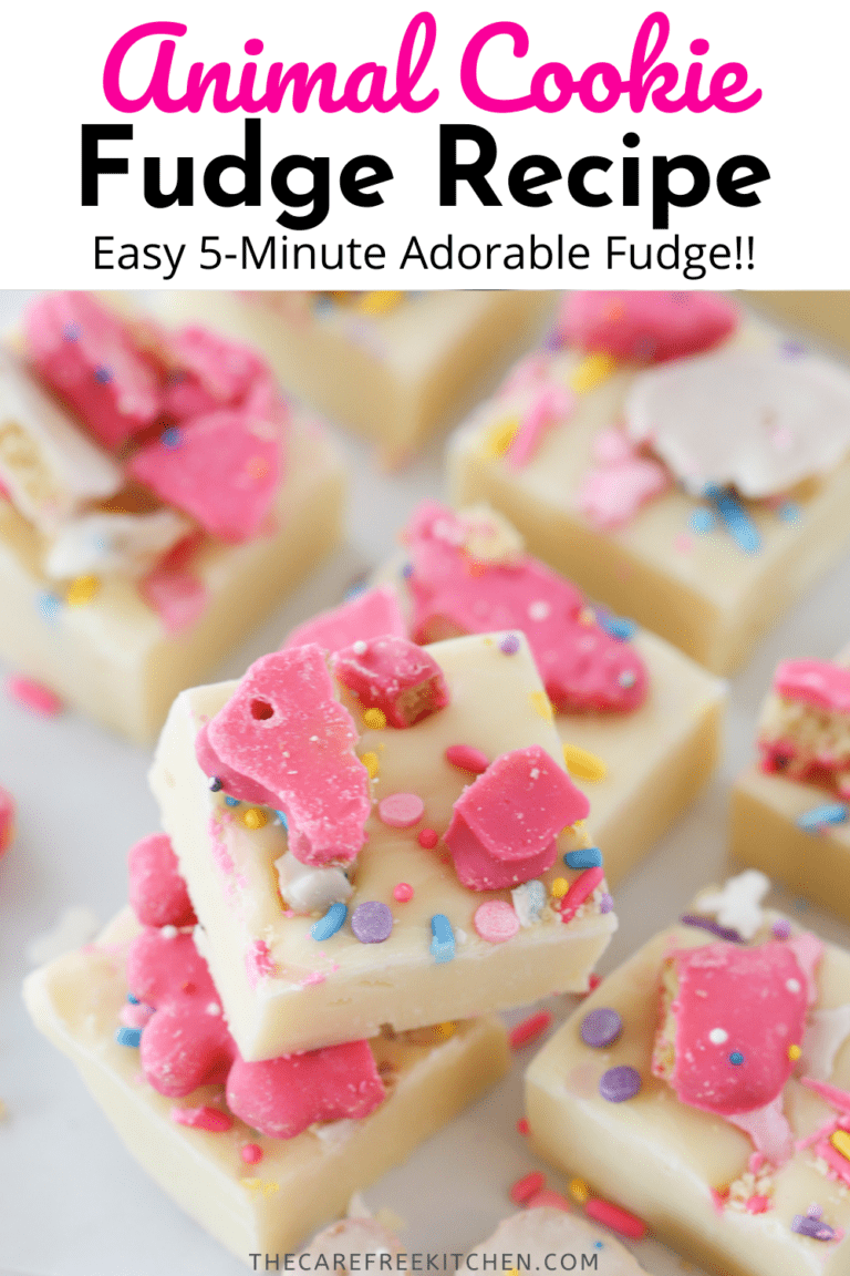 Animal Cookie Fudge - The Carefree Kitchen