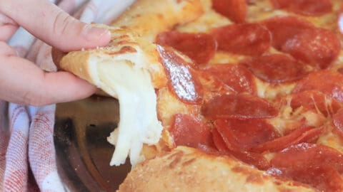Stuffed Crust Pizza Recipe - The Carefree Kitchen