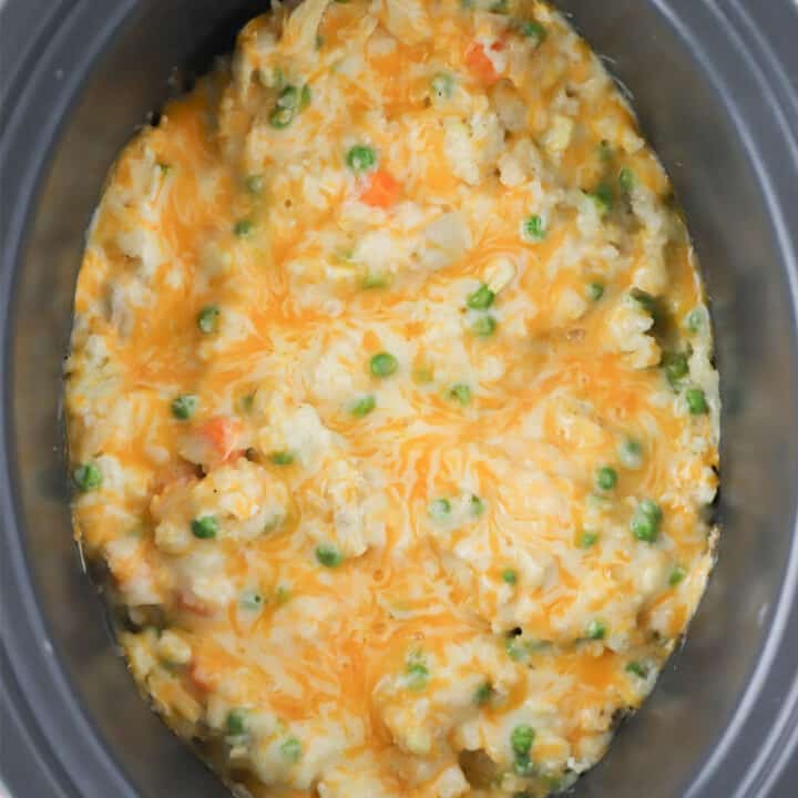Crockpot Cheesy Chicken And Rice The Carefree Kitchen