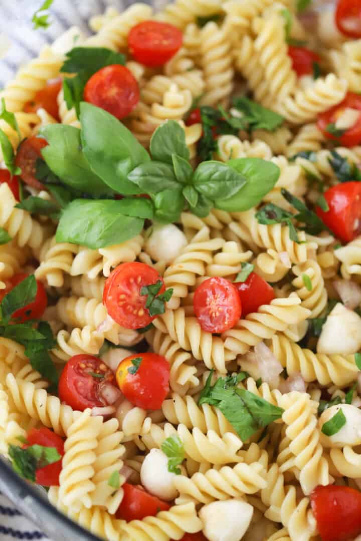 Caprese Pasta Salad Recipe - The Carefree Kitchen
