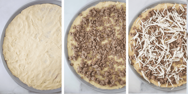 Crescent Roll Breakfast Pizza - The Carefree Kitchen