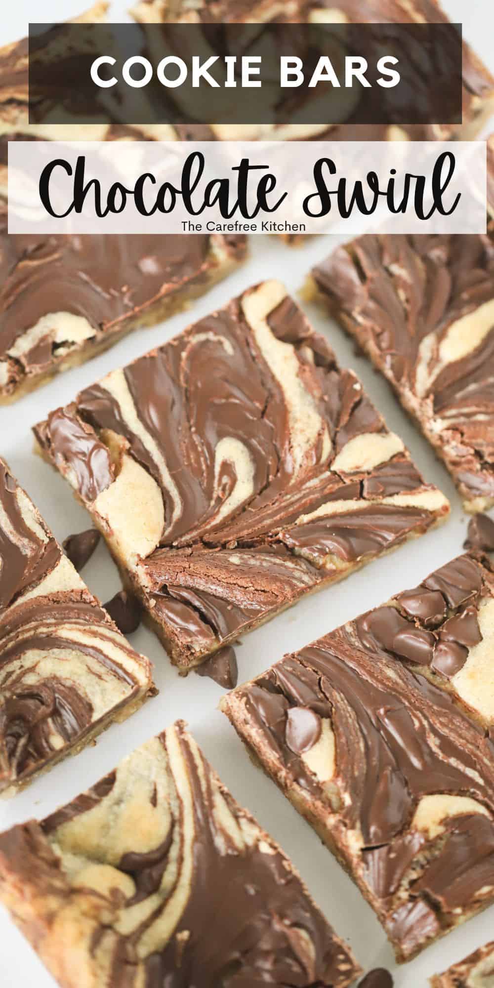 Chocolate Swirl Bars - The Carefree Kitchen
