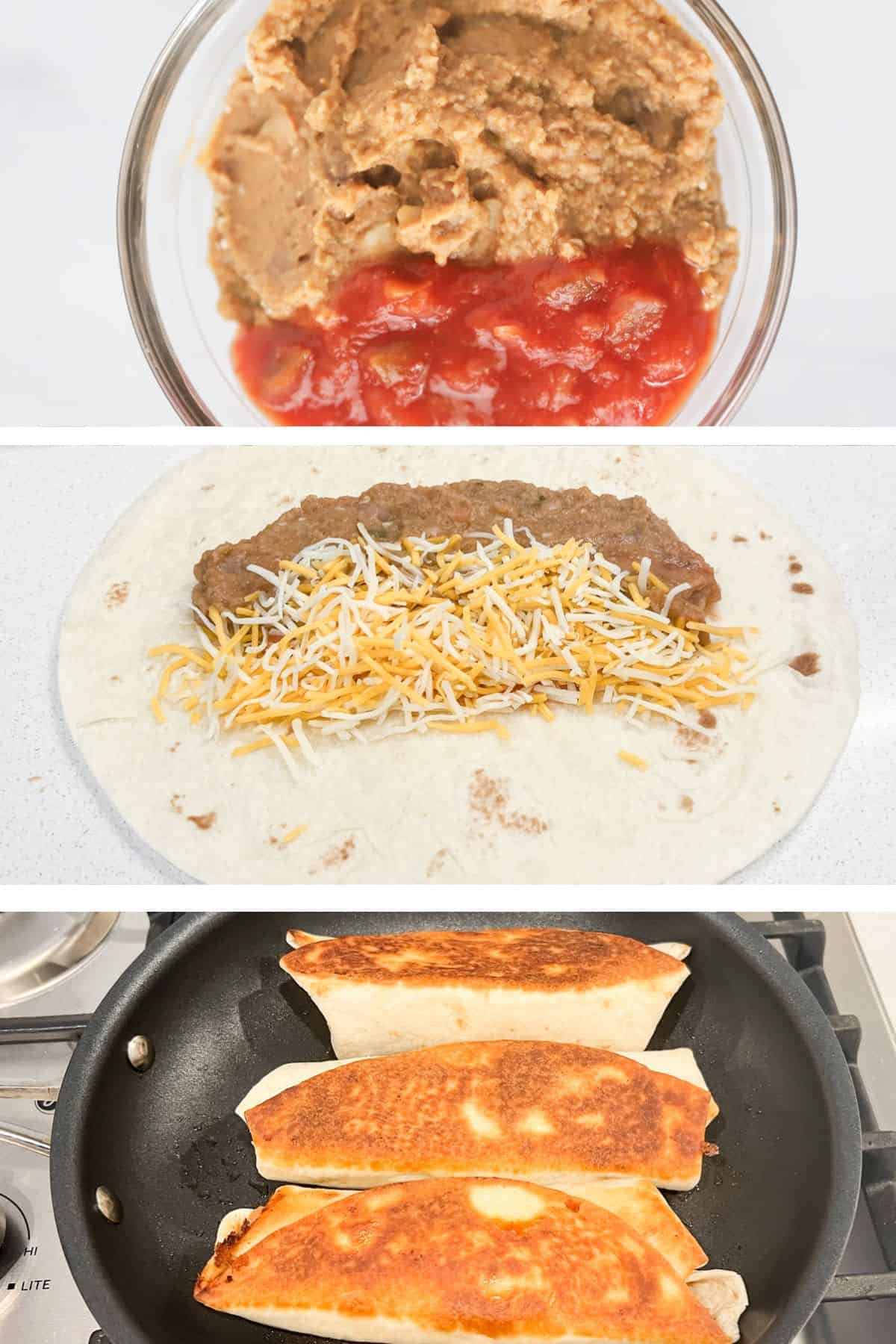 Crispy Bean and Cheese Burrito Recipe - The Carefree Kitchen