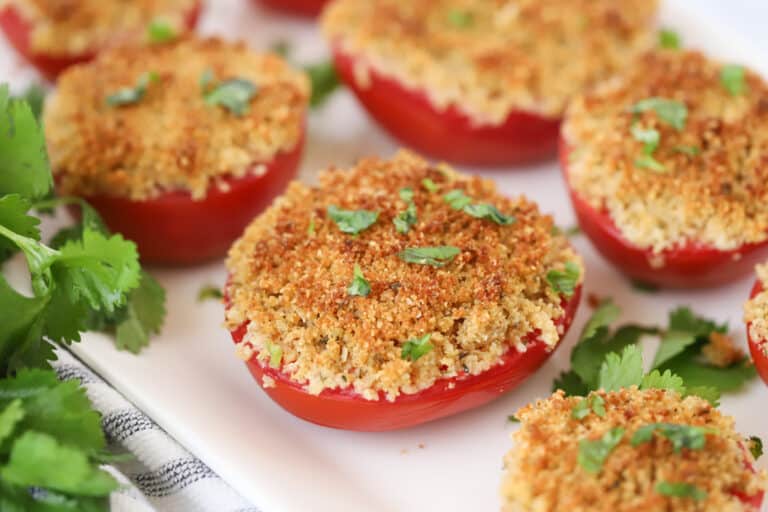 Baked Tomatoes with Parmesan - The Carefree Kitchen