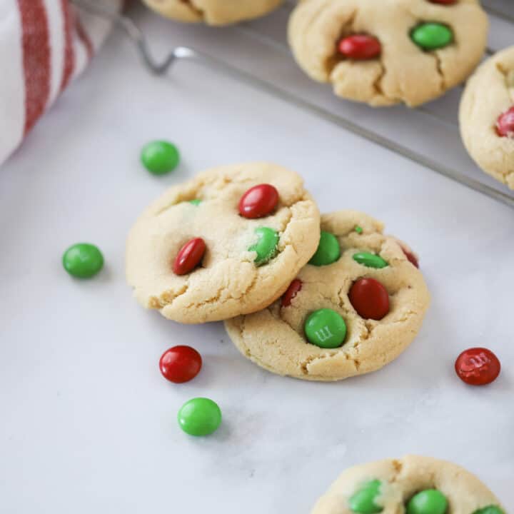 Christmas M&M Cookies - The Carefree Kitchen