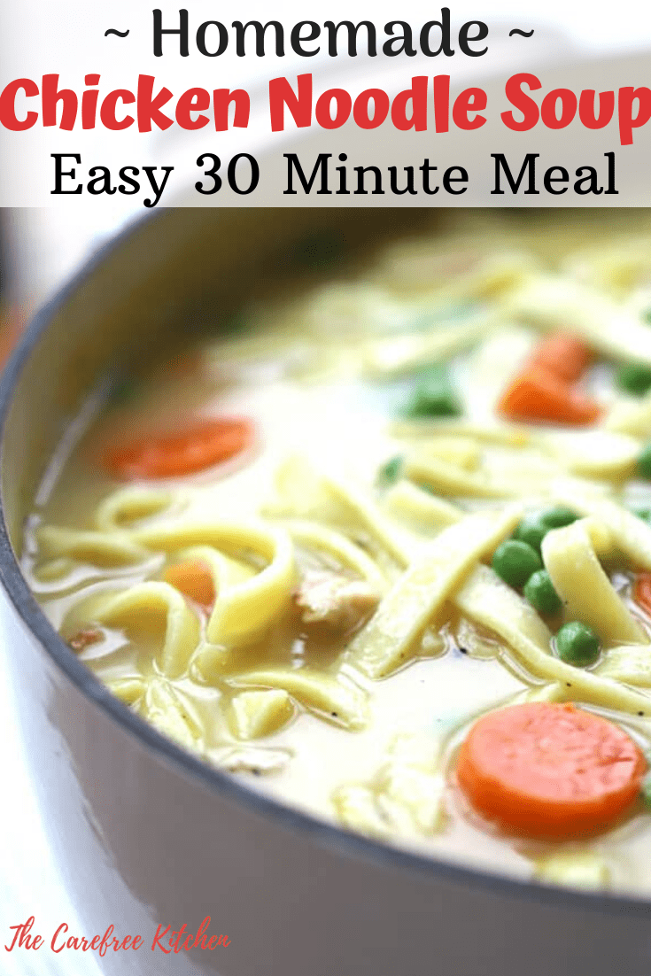 Homestyle Chicken Noodle Soup - The Carefree Kitchen