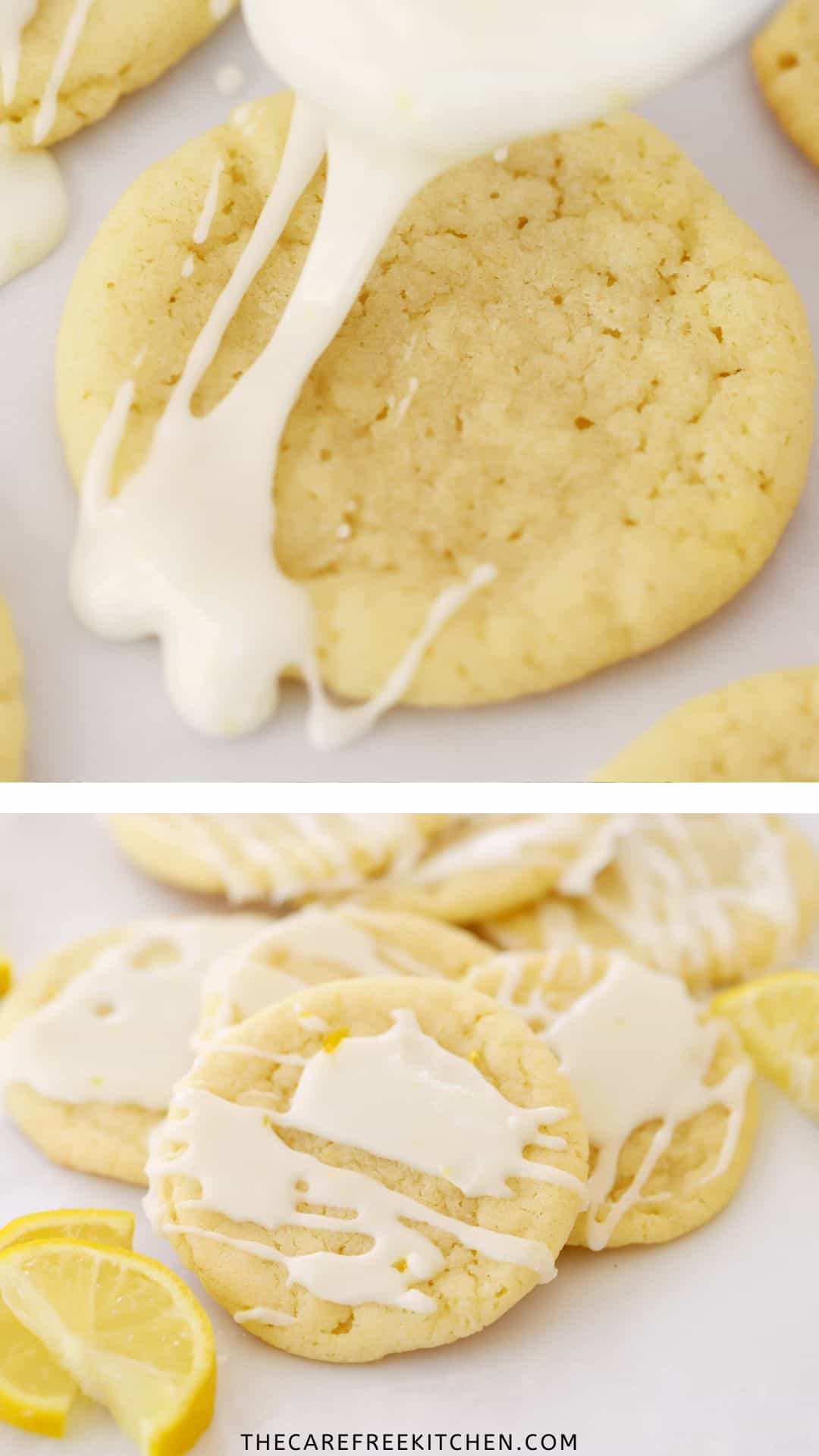 Glazed Lemon Cookies Recipe- The Carefree Kitchen