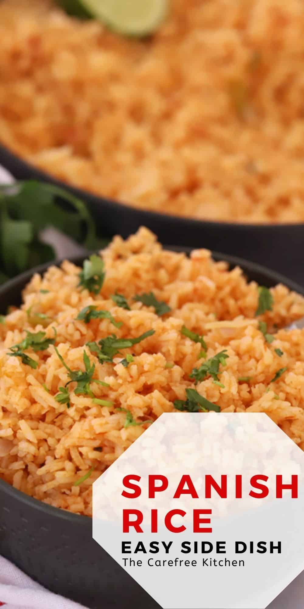 Spanish Rice Recipe with Salsa- The Carefree Kitchen