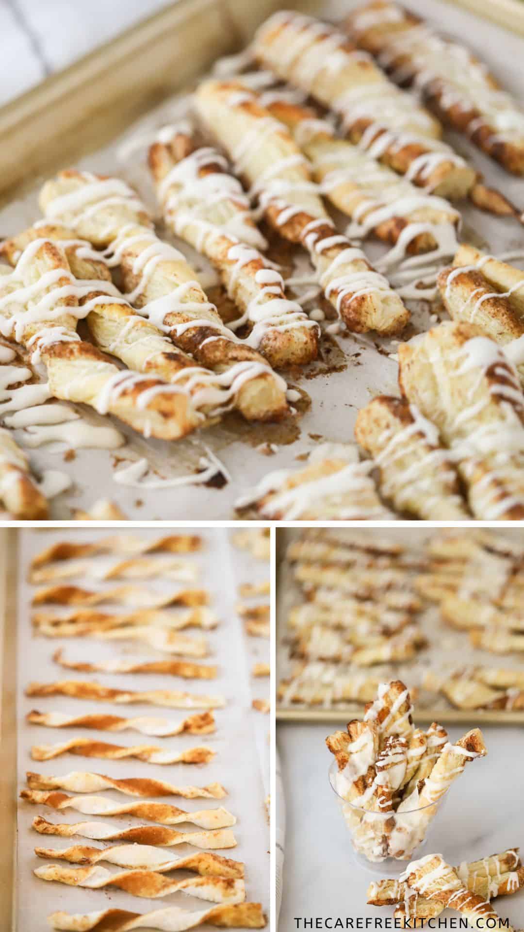 Puff Pastry Cinnamon Twists - The Carefree Kitchen