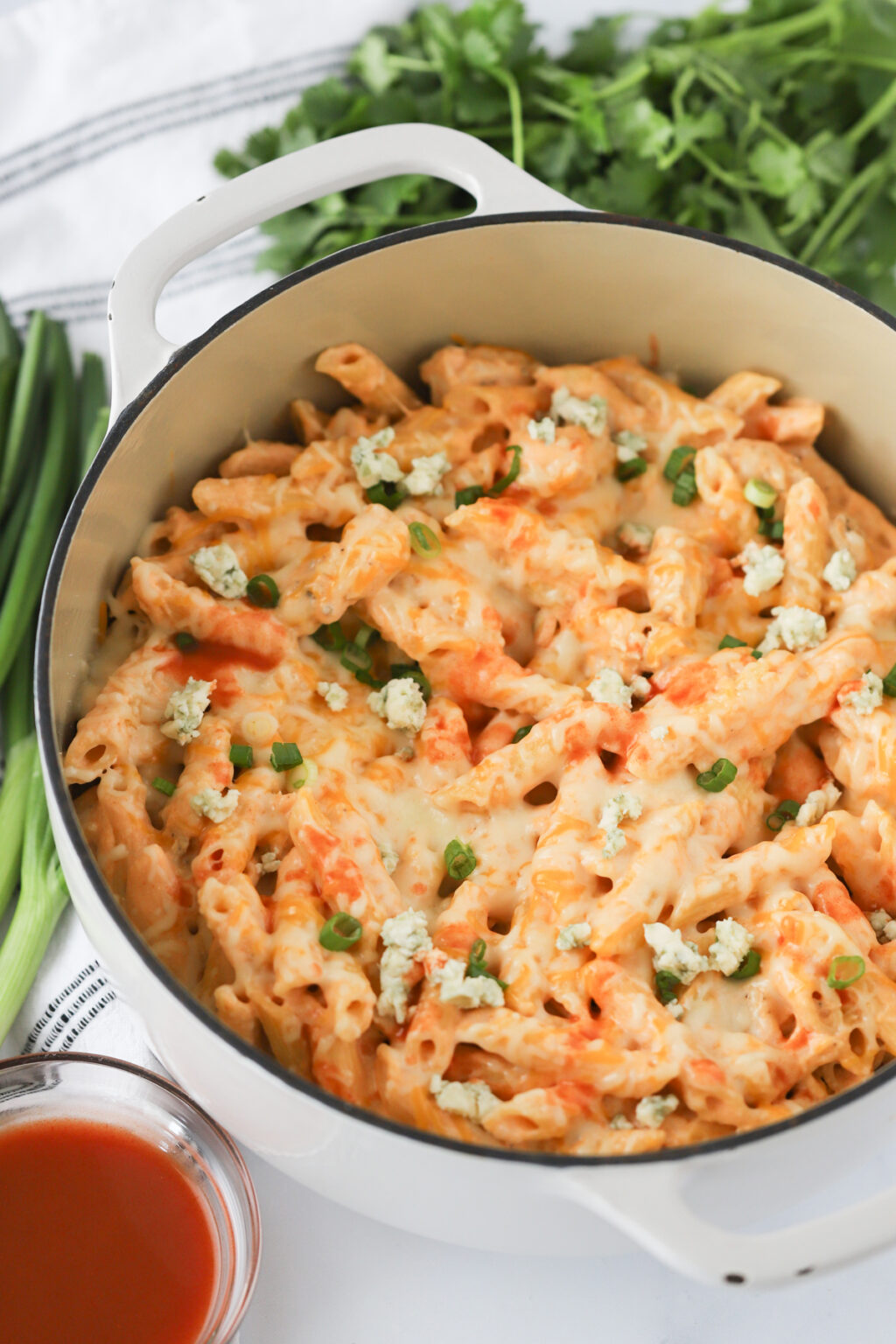 Buffalo Chicken Pasta Recipe - The Carefree Kitchen