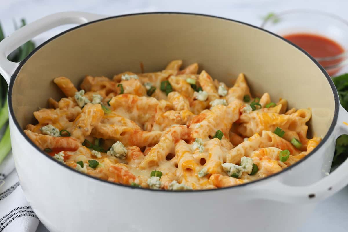 Buffalo Chicken Pasta Recipe - The Carefree Kitchen