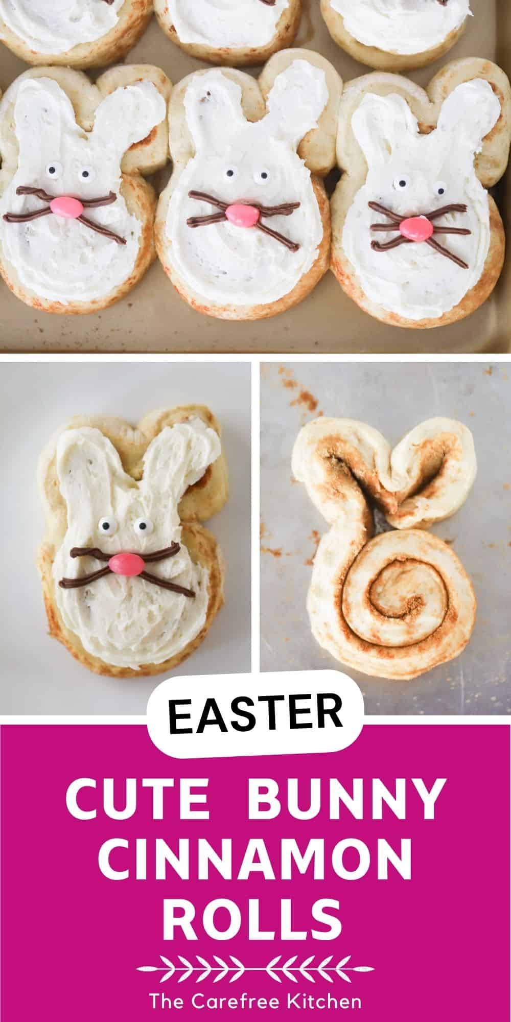 Easter Bunny Cinnamon Rolls - The Carefree Kitchen