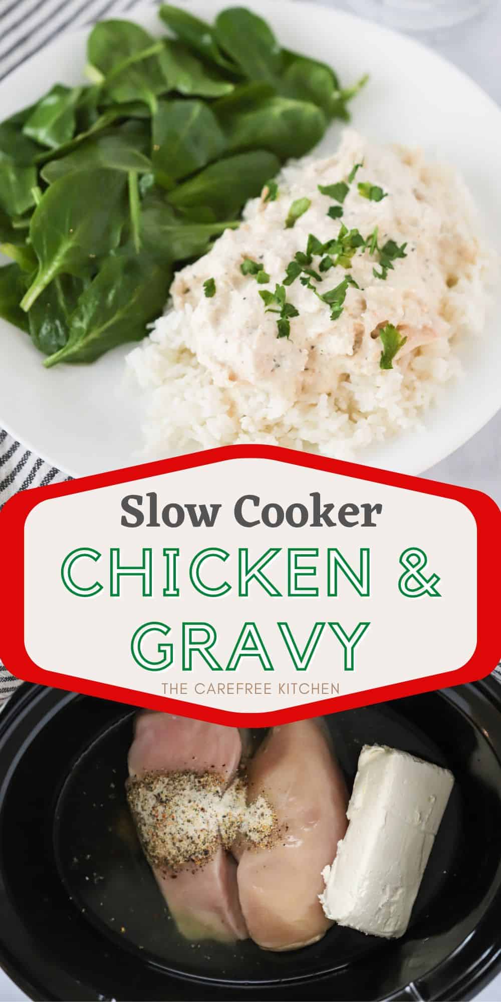 Slow Cooker Chicken and Gravy - The Carefree Kitchen