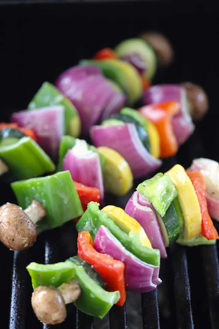 Grilled Veggie Kabobs - The Carefree Kitchen