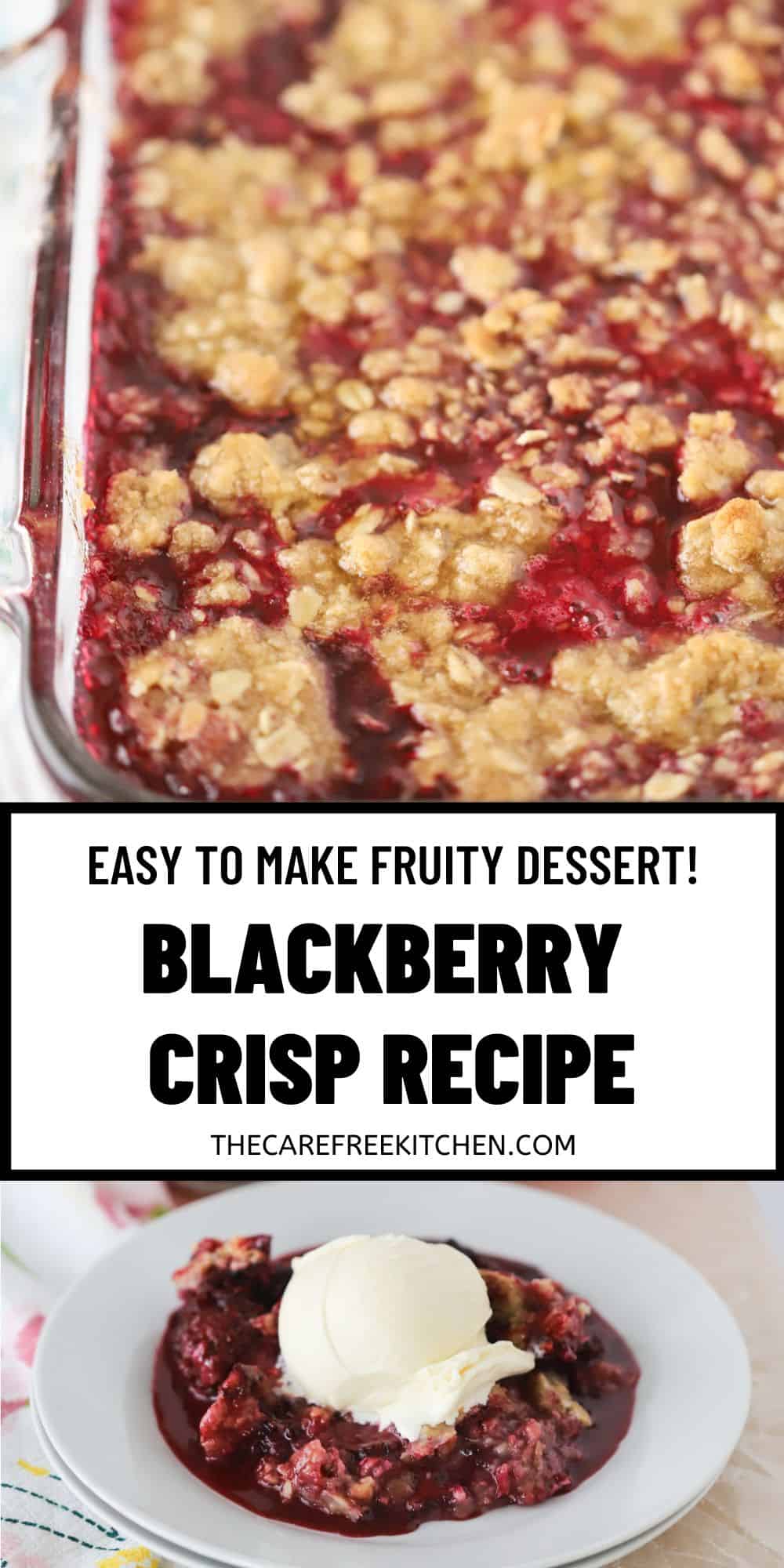 Best Blackberry Crisp Recipe - The Carefree Kitchen