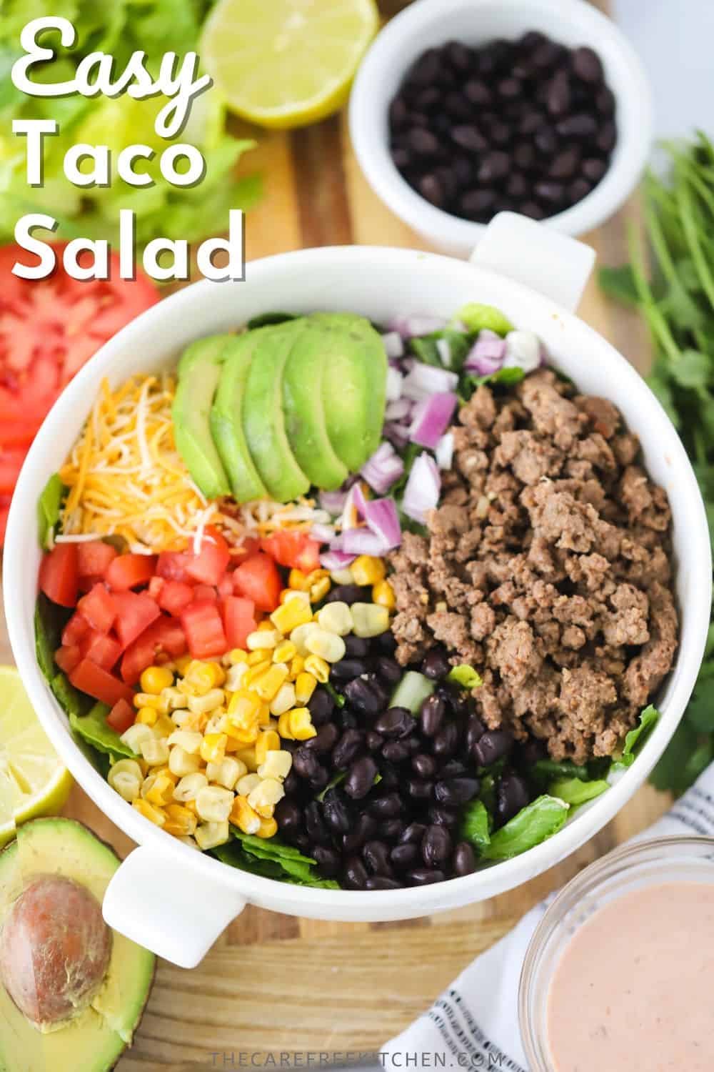 Easy Taco Salad Recipe - The Carefree Kitchen