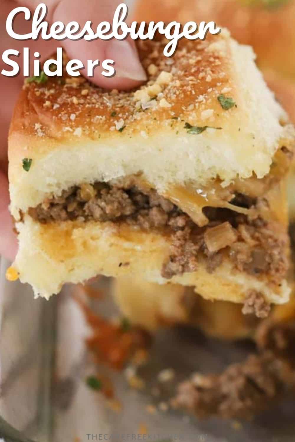 Easy Hawaiian Roll Cheeseburger Sliders - The Carefree Kitchen
