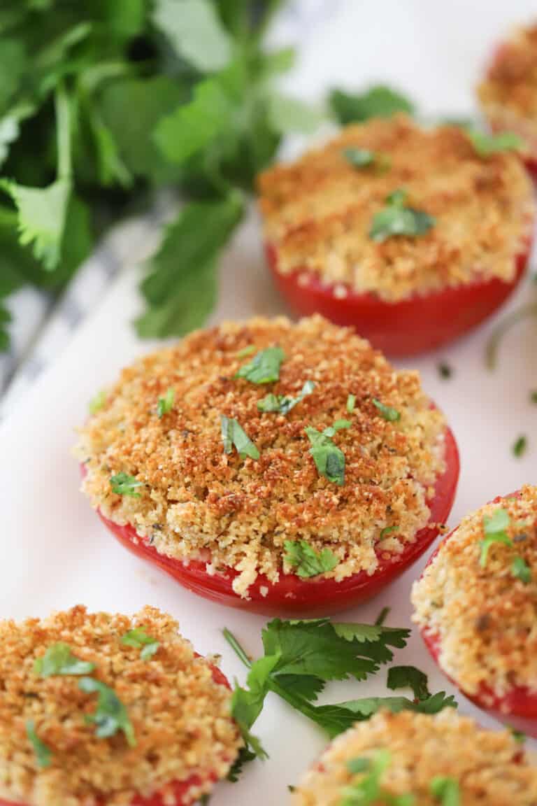 Baked Tomatoes with Parmesan - The Carefree Kitchen