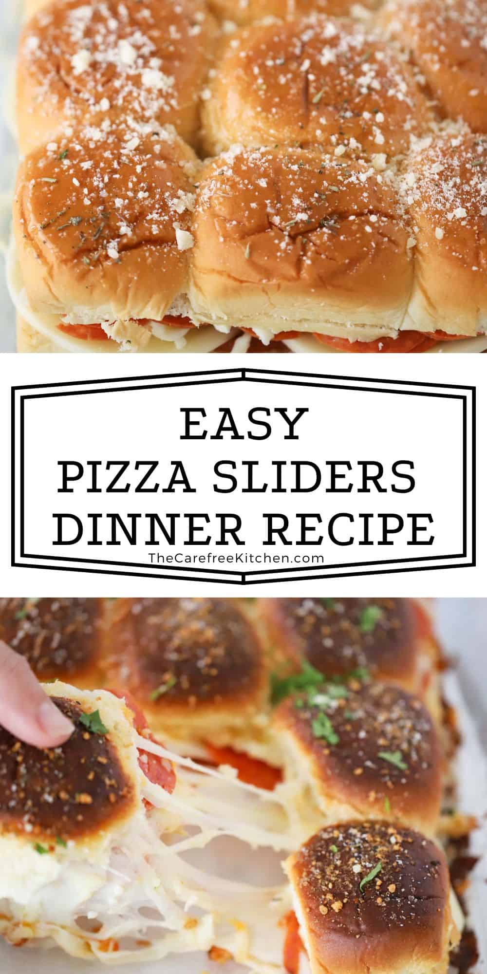 Hawaiian Roll Pizza Sliders - The Carefree Kitchen