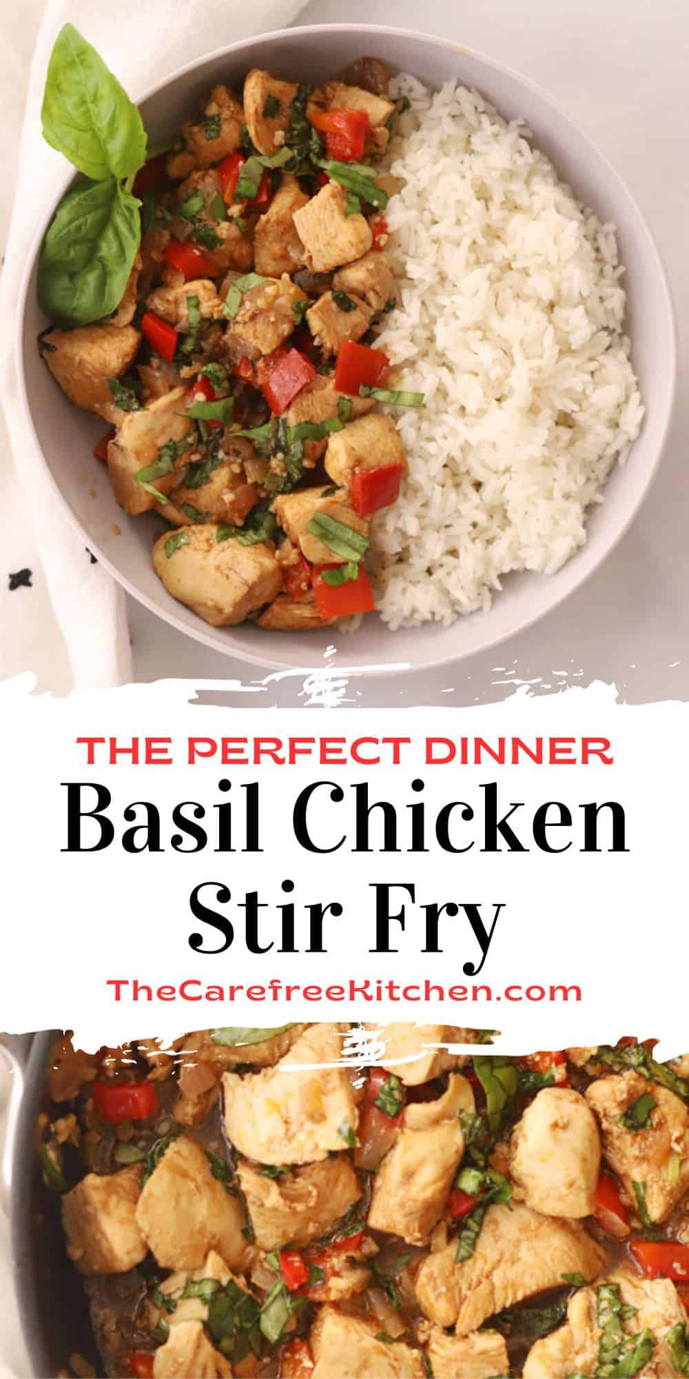 Thai Basil Chicken Stir Fry - The Carefree Kitchen