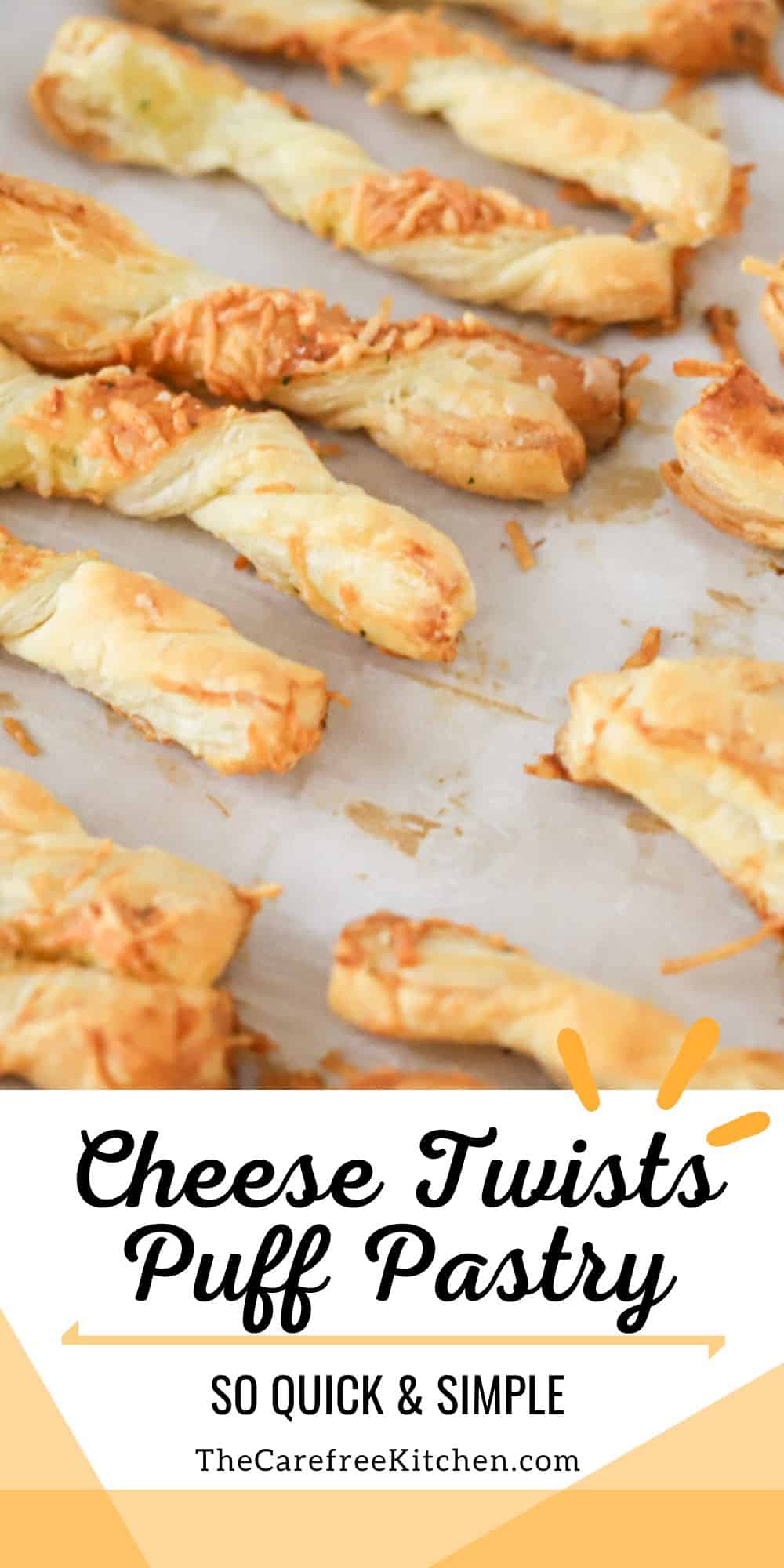Puff Pastry Cheese Twists - The Carefree Kitchen